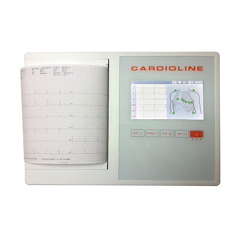 Cardioline 12-Kanal EKG "200L",Vermessung+Interpretation