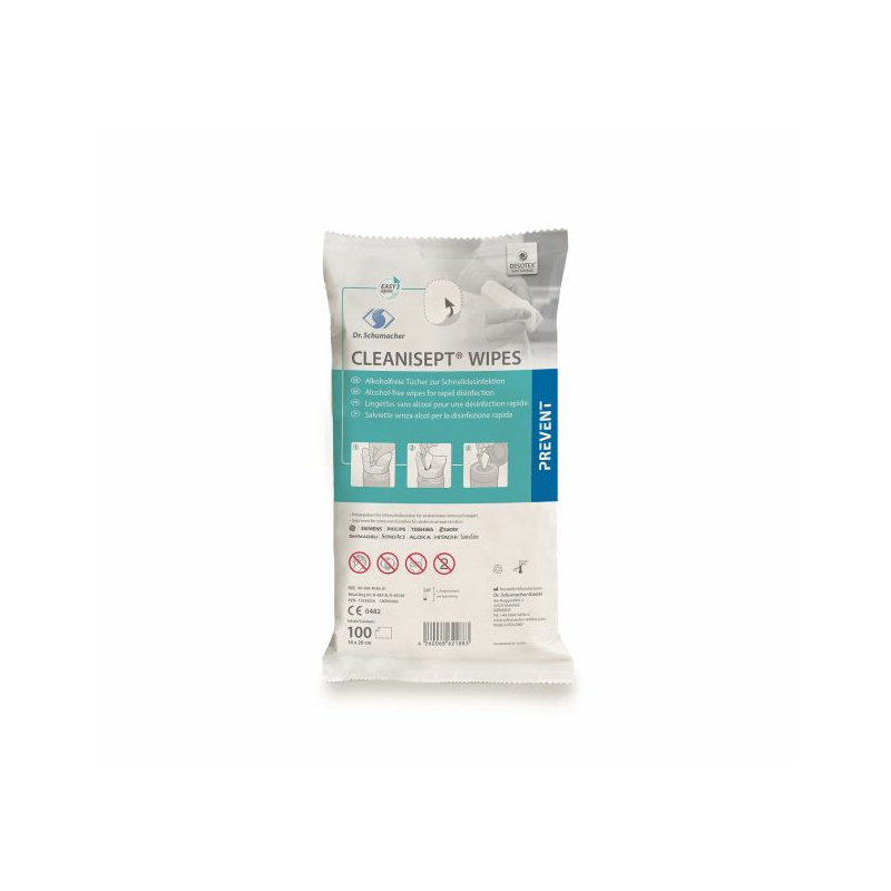 CLEANISEPT® Wipes, alk.freie Tücher zur Schnelldesinfektion, 100 Stck